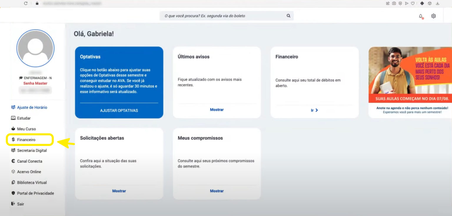 Como eu pago as mensalidades do meu curso e gerencio minhas faturas ...