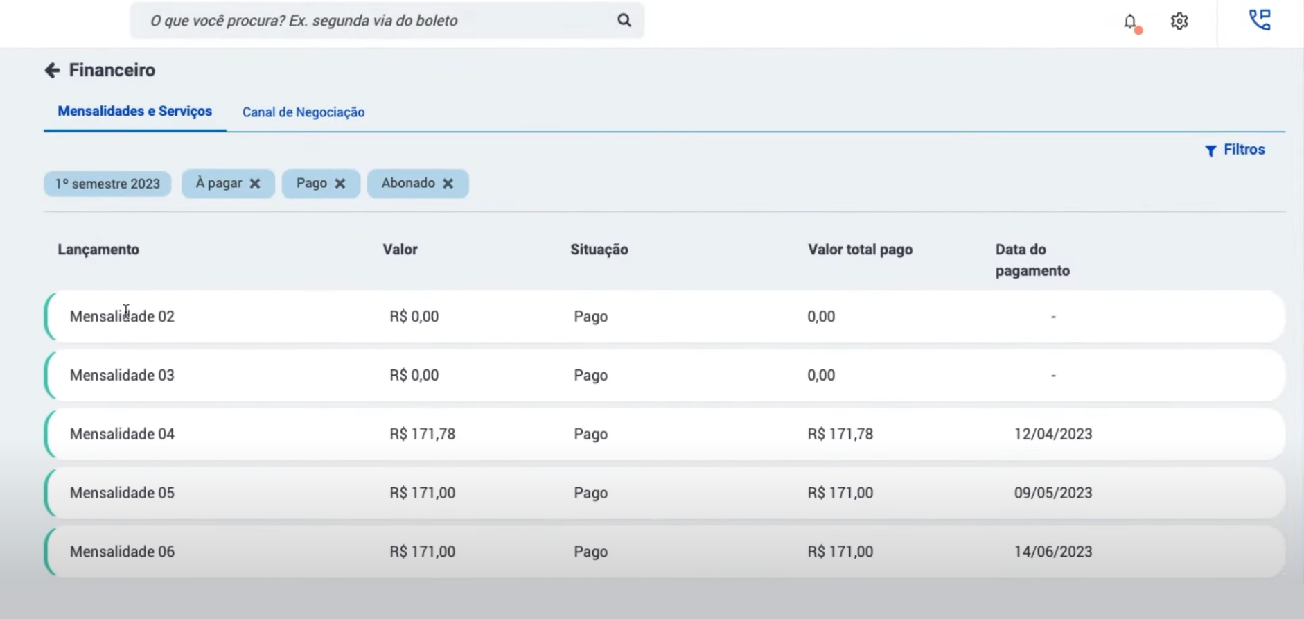 Como eu pago as mensalidades do meu curso e gerencio minhas faturas ...