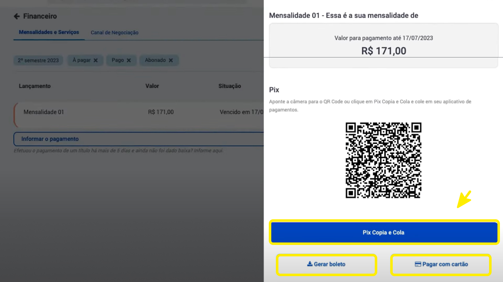 Como eu pago as mensalidades do meu curso e gerencio minhas faturas ...