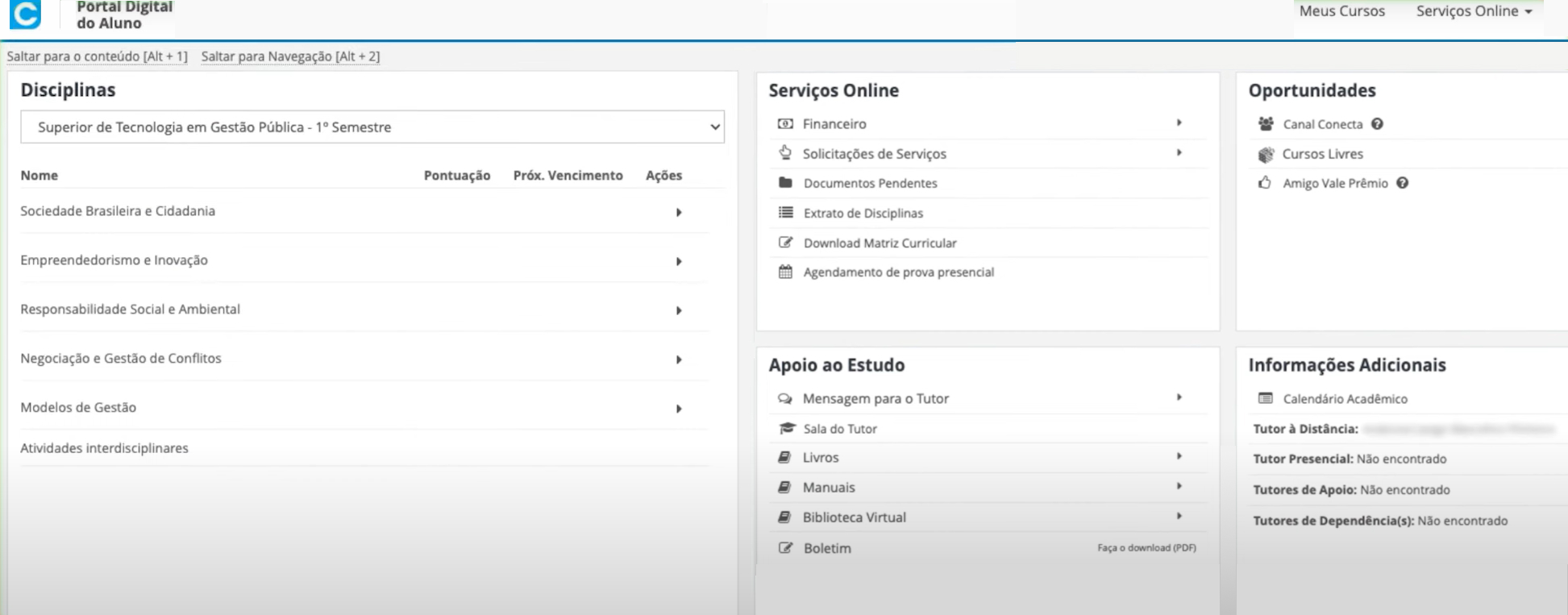 O que é o Ambiente Virtual de Aprendizado AVA e como acessá-lo?