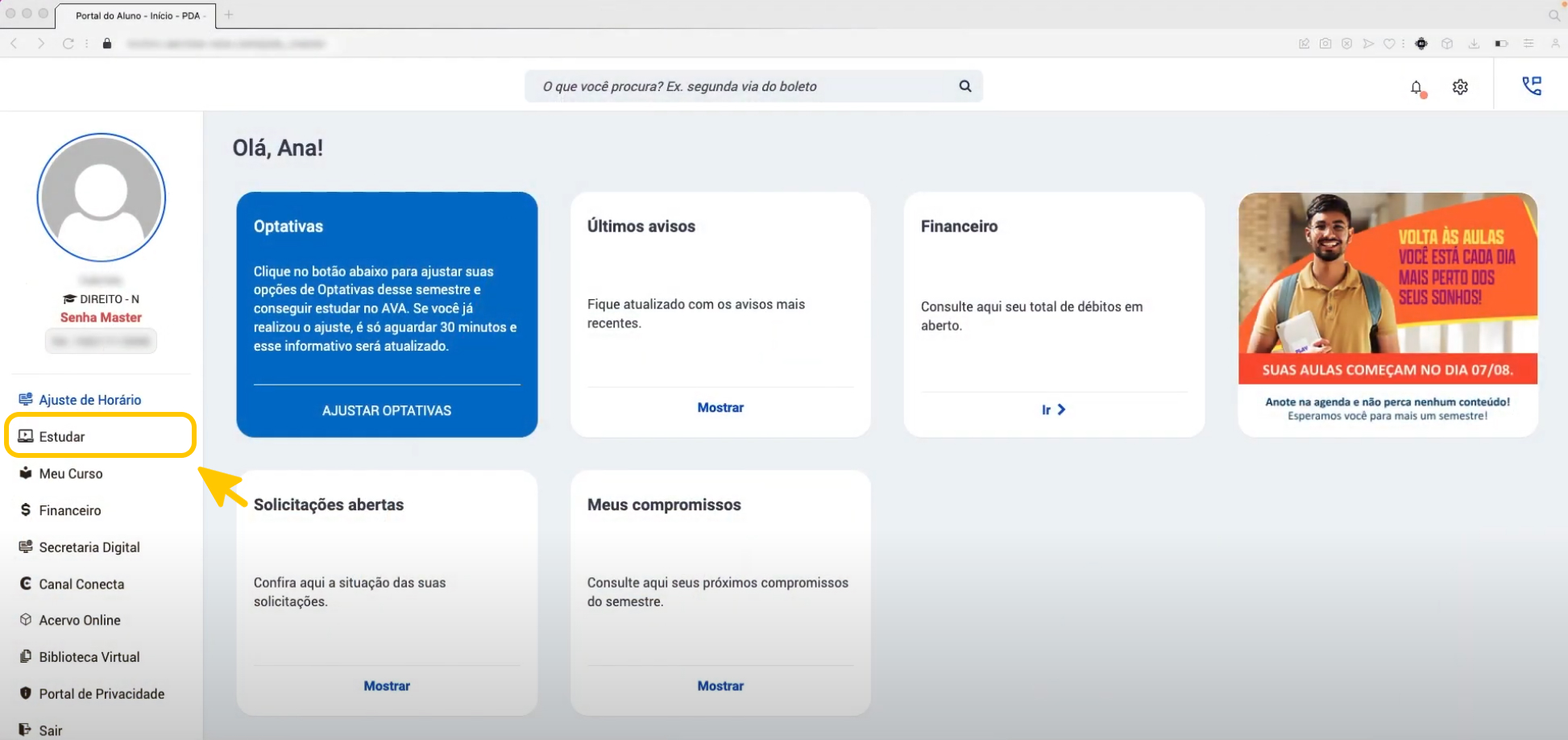 Alunos do presencial também utilizam o AVA?