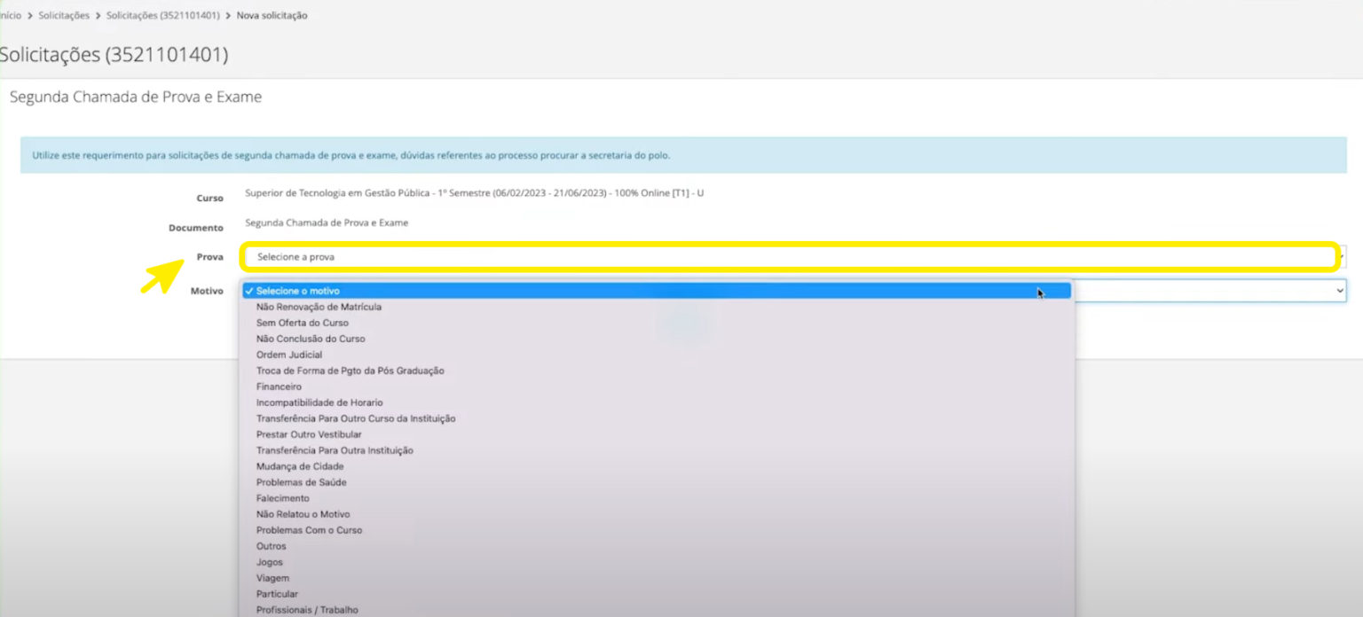 Tutorial para fazer a segunda chamada da prova anhanguera